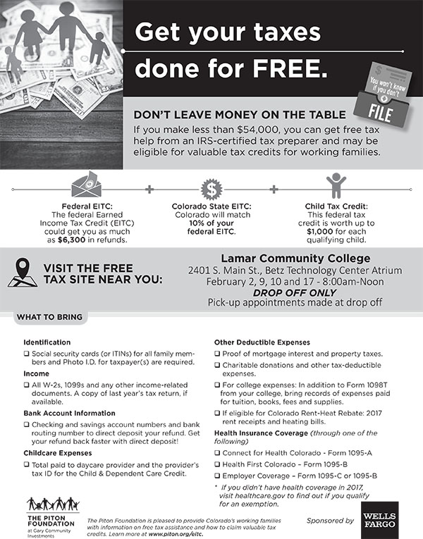 Free tax help returns to LCC – Lamar CC