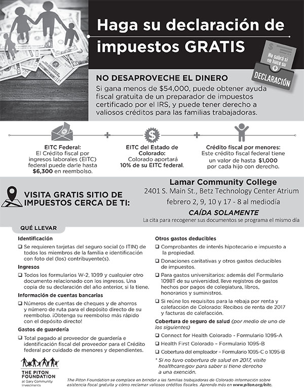 Free tax help returns to LCC – Lamar CC