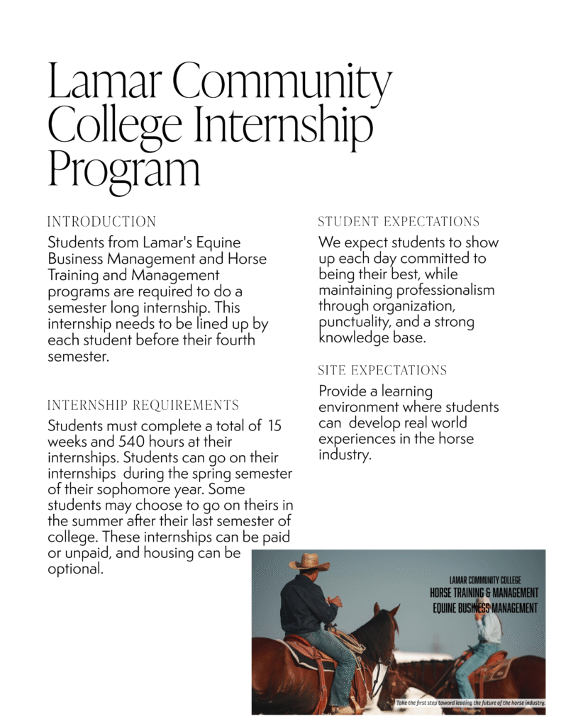 Internship Program – Lamar CC